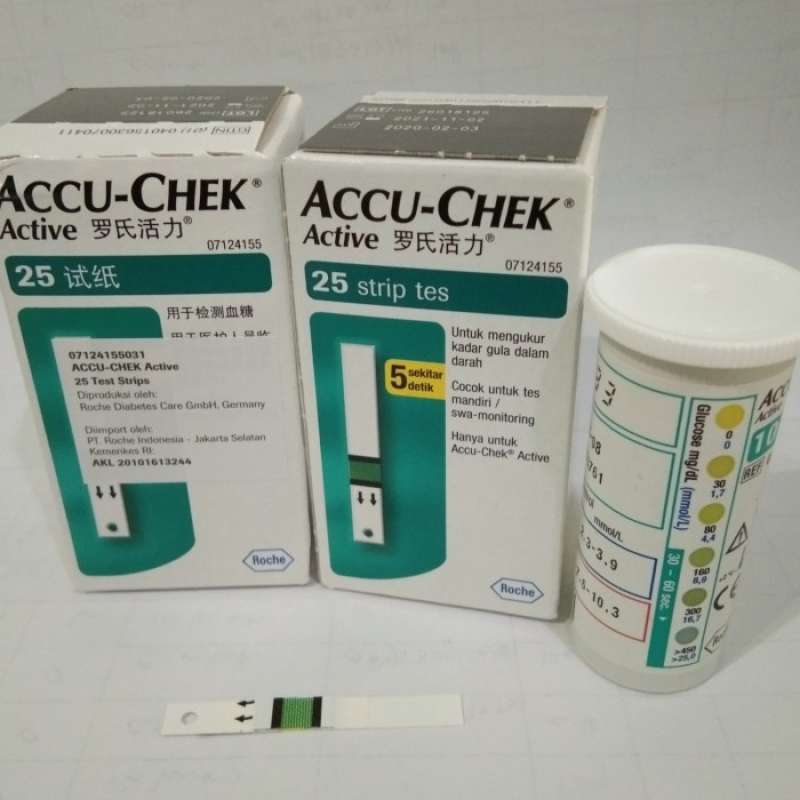 Promo Accu chek Active Strip 25 Diskon 33% di Seller Anes Medika Center ...