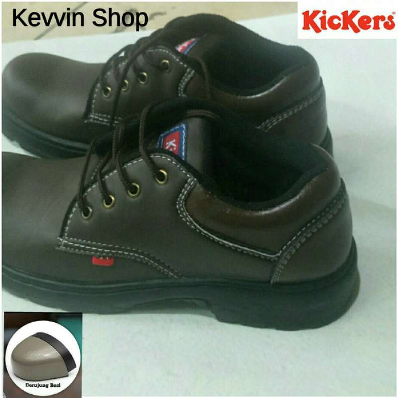 Promo SEPATU SAFETY PRIA KICKERS UJUNG BESI / SEPATU KERJA Diskon 23% ...