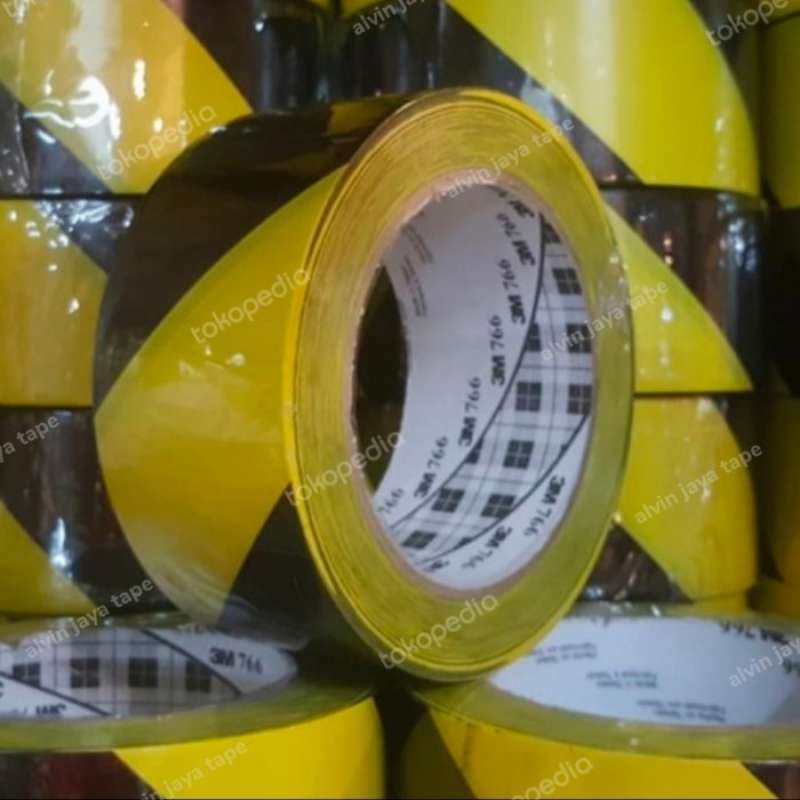 Promo 3M Floor Marking Tape 766 yellow black -police line tanda Diskon ...