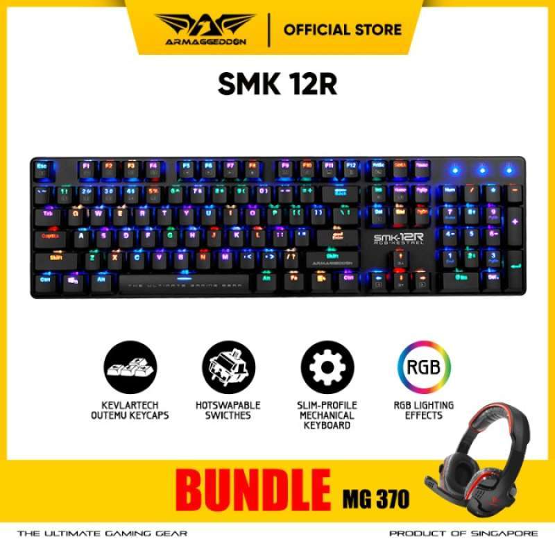 Jual Armaggeddon Smk 12r Rgb Low Profile Mechanical Keyboard Outemu ...
