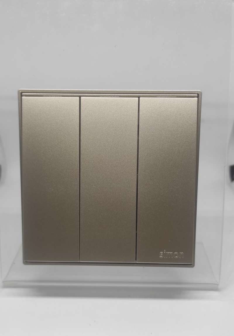 Promo Simon E6 Champagne Saklar Triple 3 Gang 1 Way Switch Diskon 23% ...