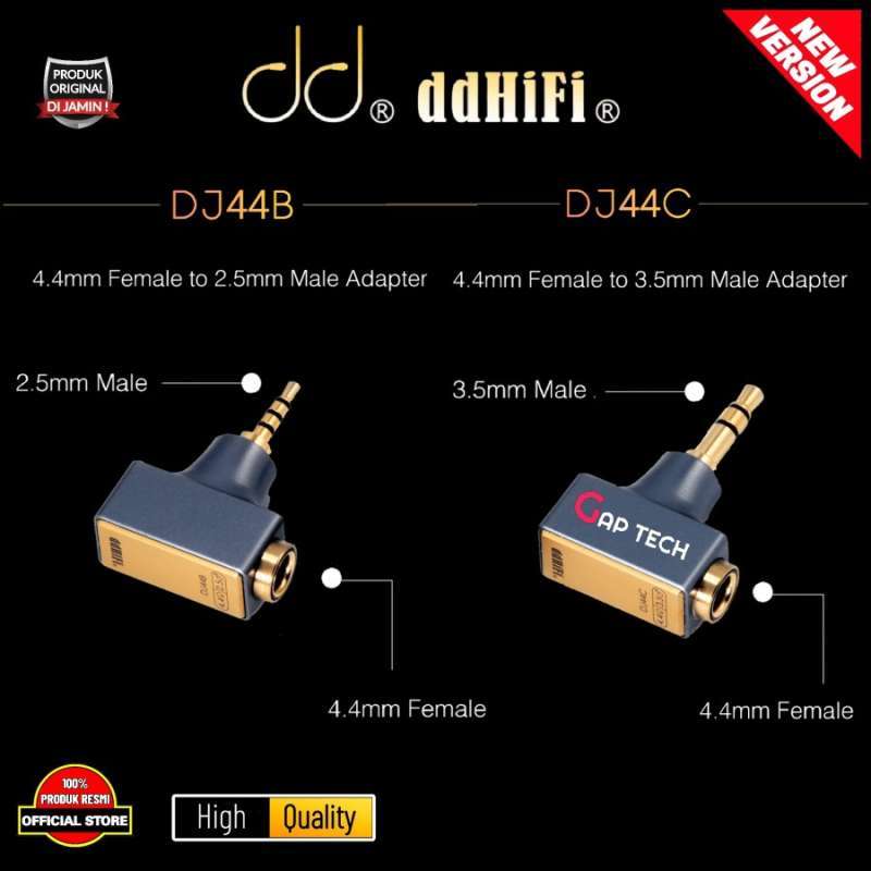 Jual Dd Ddhifi / Dd Hifi New Dj44b / Dj44c 4.4mm To 2.5mm / 3.5mm ...