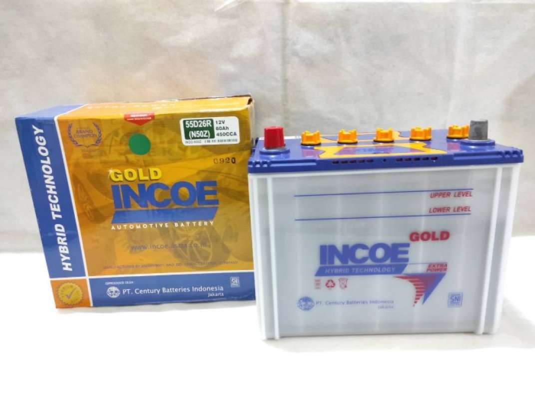 Jual BEST PROMO AKI MOBIL INCOE GOLD N50Z 55D26R COLT HINO ELF BLAZER LGX KRISTA 60AH di Seller ...