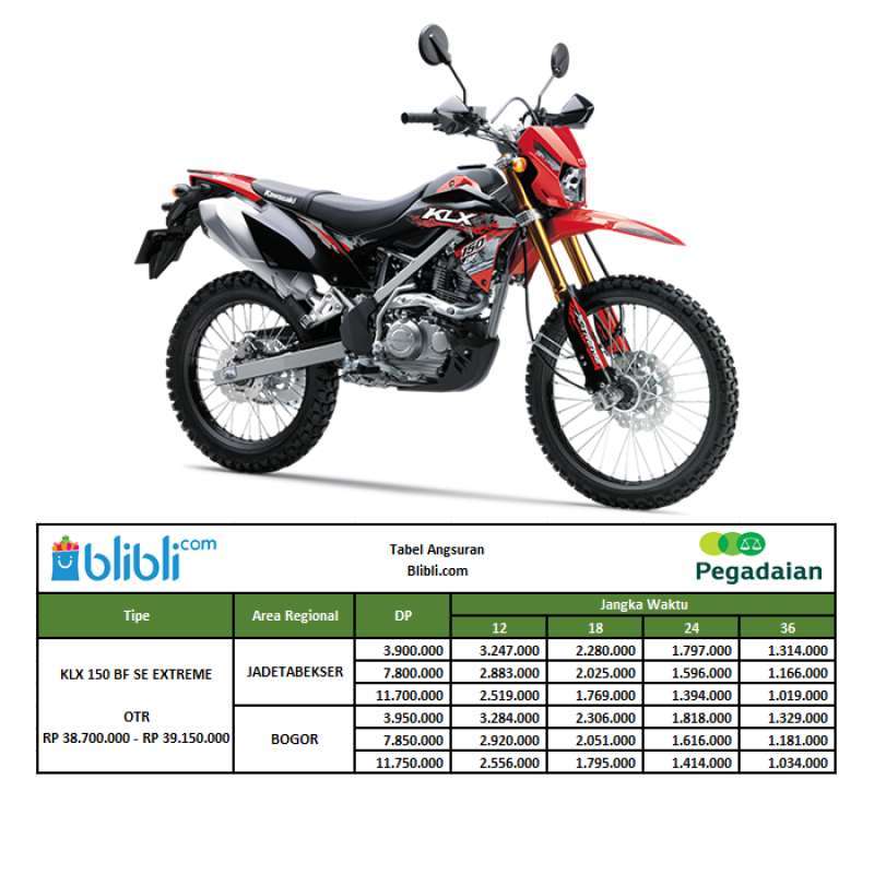 Jual Kawasaki KLX 150 BF SE EXTREME Sepeda Motor [OTR Jabodetabekser ...