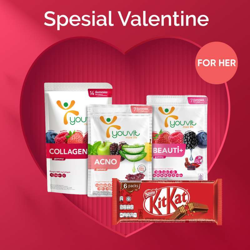 Jual Youvit Valentine for Her - Youvit Collagen, AcNO & Beauti+ 7 Hari ...