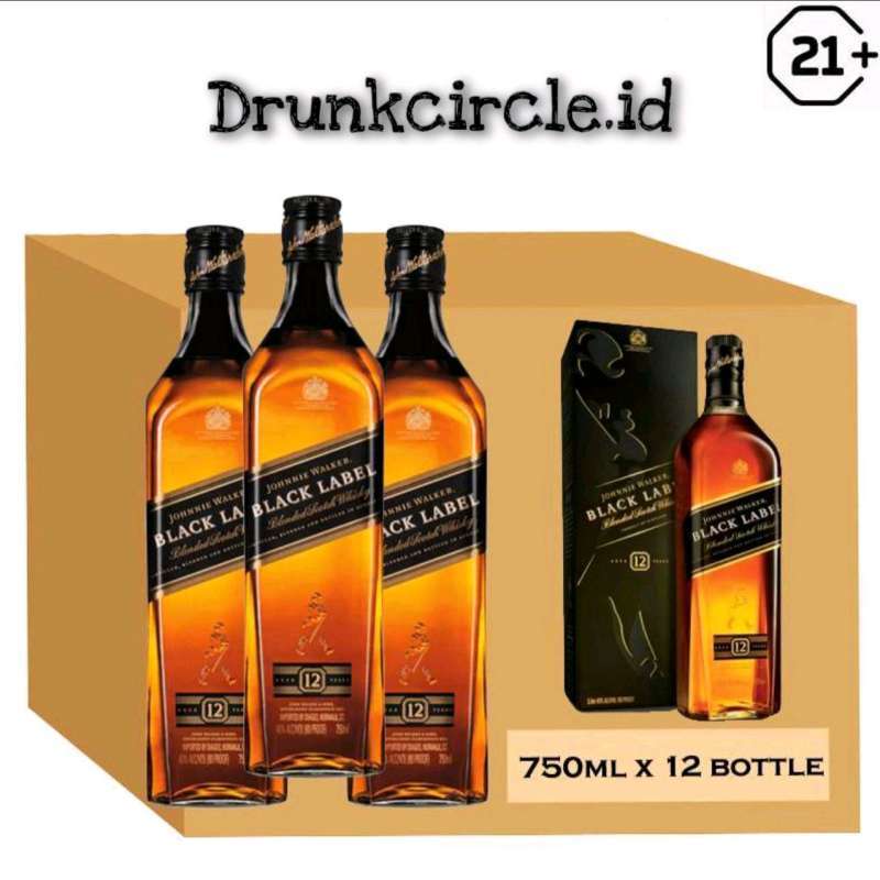 Jual Sale Black Label Johnnie Walker 1 Karton 12 Botol Di Seller