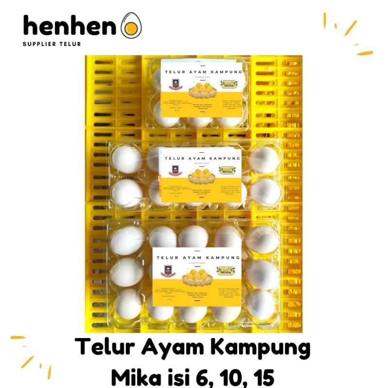 Jual Telur Kampung Kuning Kemasan Mika Isi 6, 10,15 - Mika Isi 10 Halal ...