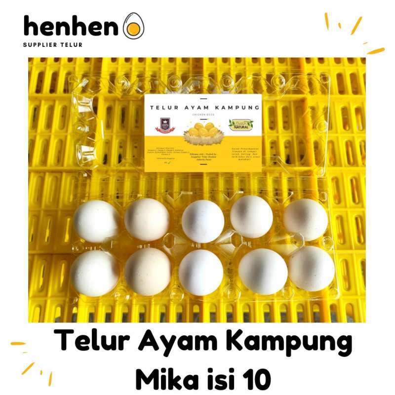 Jual Telur Kampung Kuning Kemasan Mika Isi 6, 10,15 - Mika Isi 10 Halal ...