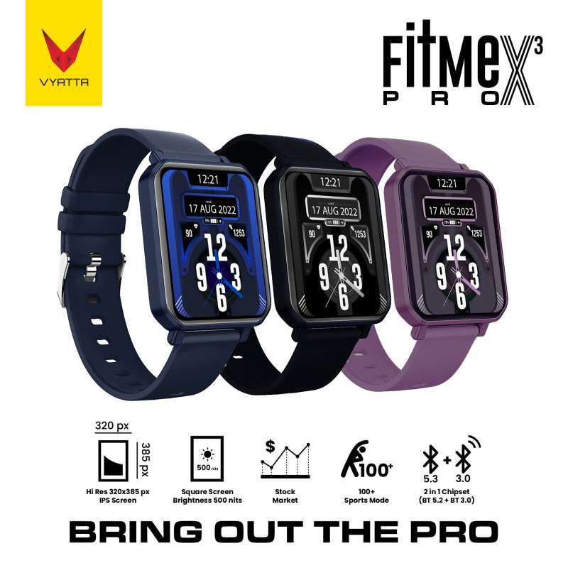 Promo Vyatta Fitme Pro X3 Smartwatch Large Square Ips Screen 1.91 100 ...