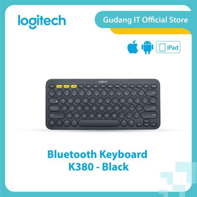 Promo Logitech K380 Keyboard Wireless Bluetooth Multi-Device - Black ...