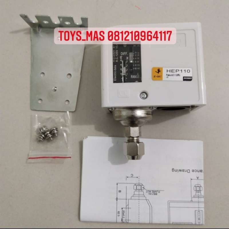 Promo Pressure Switch HEP110 10 bar EMC Pneumatic Diskon 23% di Seller ...
