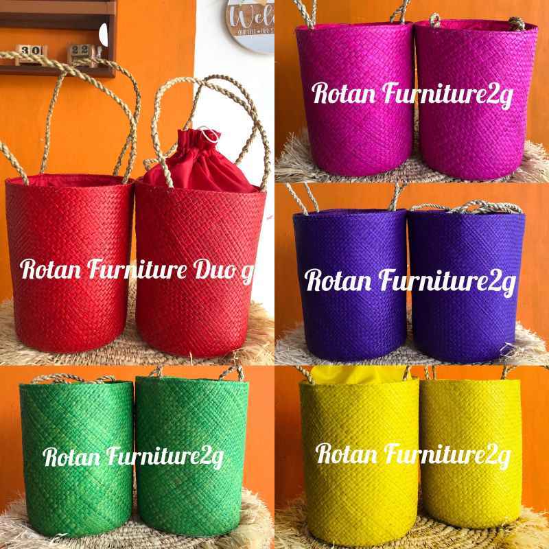Jual TAS PARCEL LEBARAN ANYAMAN PANDAN TAS HAMPERS ANYAMAN PANDAN di ...