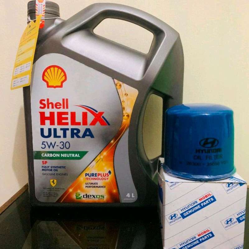 Jual Oli Shell Helix Ultra 5w 30 4l / Paket Filter Oli Hyundai Tucson ...