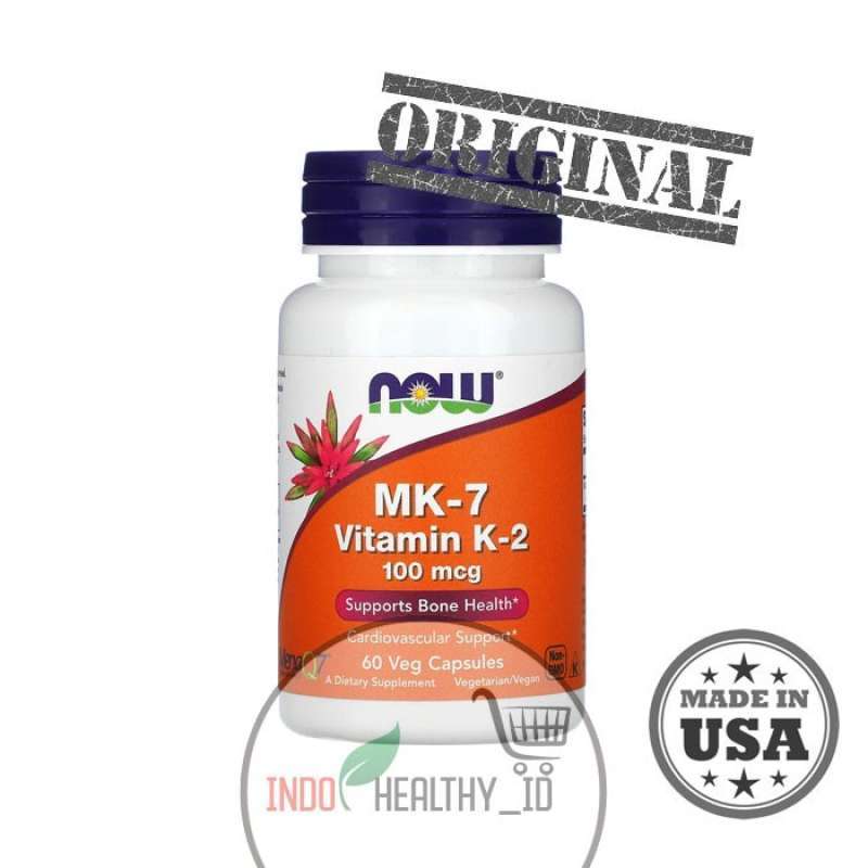 Promo VITAMIN MK7 NOW FOODS VITAMIN K2 100 MCG 60 120 VEG CAPSULES ...