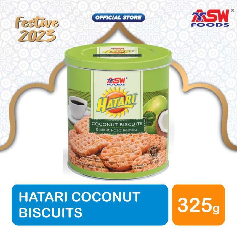 Promo Hatari Coconut Biscuits 325gr Biskuit Kaleng Rasa Kelapa Diskon 8 ...