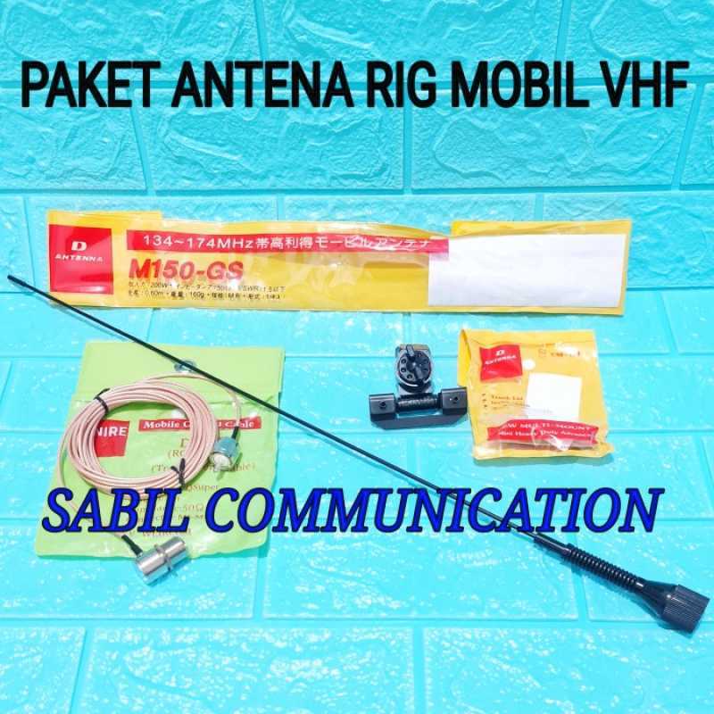Promo PAKET ANTENA RADIO RIG MOBIL VHF M150 KABEL TEPLON BRACKET JEPIT ...