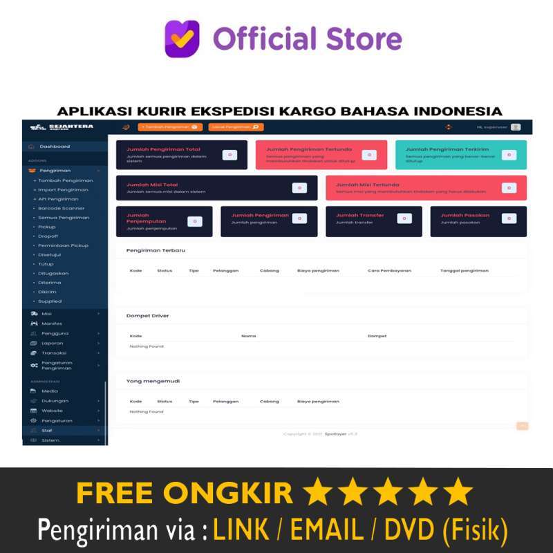 Promo Source Code Aplikasi Cargo Ekspedis1 Expedis1 Truck1ng Kurir Logistik Laravel Siap Pakai ...