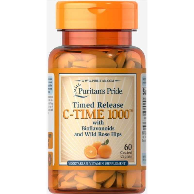 Promo Puritan Pride Vitamin C 1000 mg with Rose Hips Time Release 60 ...