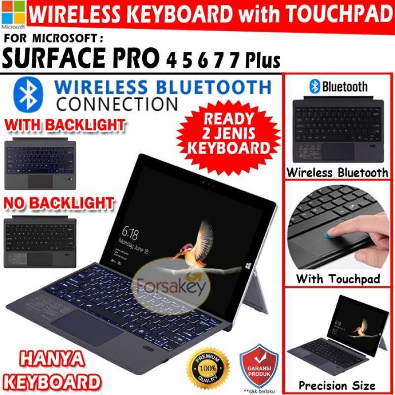 Promo Microsoft Surface Pro 3 4 5 6 7 Plus Keyboard Backlit Backlight ...