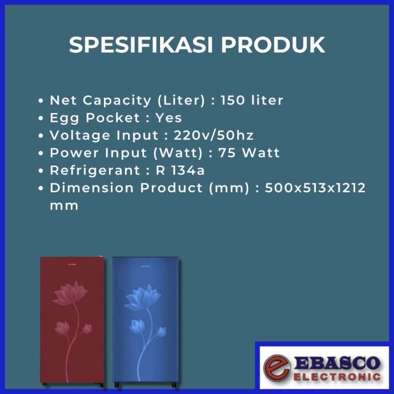 Promo Polytron Kulkas 1 Pintu Prb-159b/r Kapasitas 150 Liter Diskon 8% ...