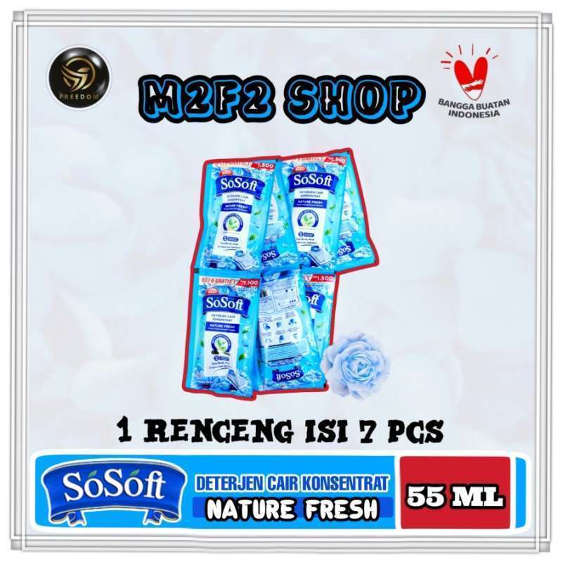 Jual Sosoft | So Soft Deterjen Cair Konsentrat Nature Fresh Sachet - 55 ...