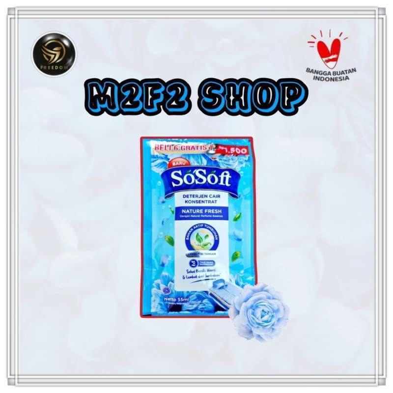 Jual Sosoft | So Soft Deterjen Cair Konsentrat Nature Fresh Sachet - 55 ...
