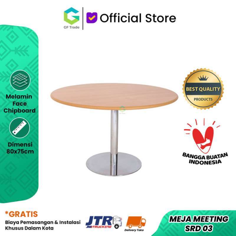Promo Meja Meeting Meja Rapat Bundar Kantor Minimalis Aditech Srd 03 ...