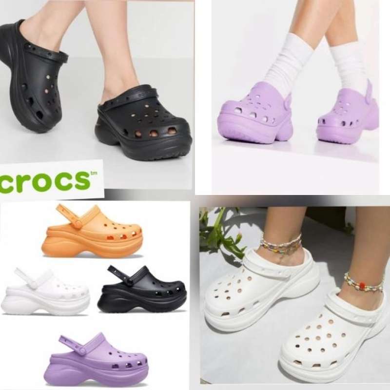 Promo Produk Terbaru Crocs Classic Bae Clog Hitam Putih Lilac Ungu Size ...