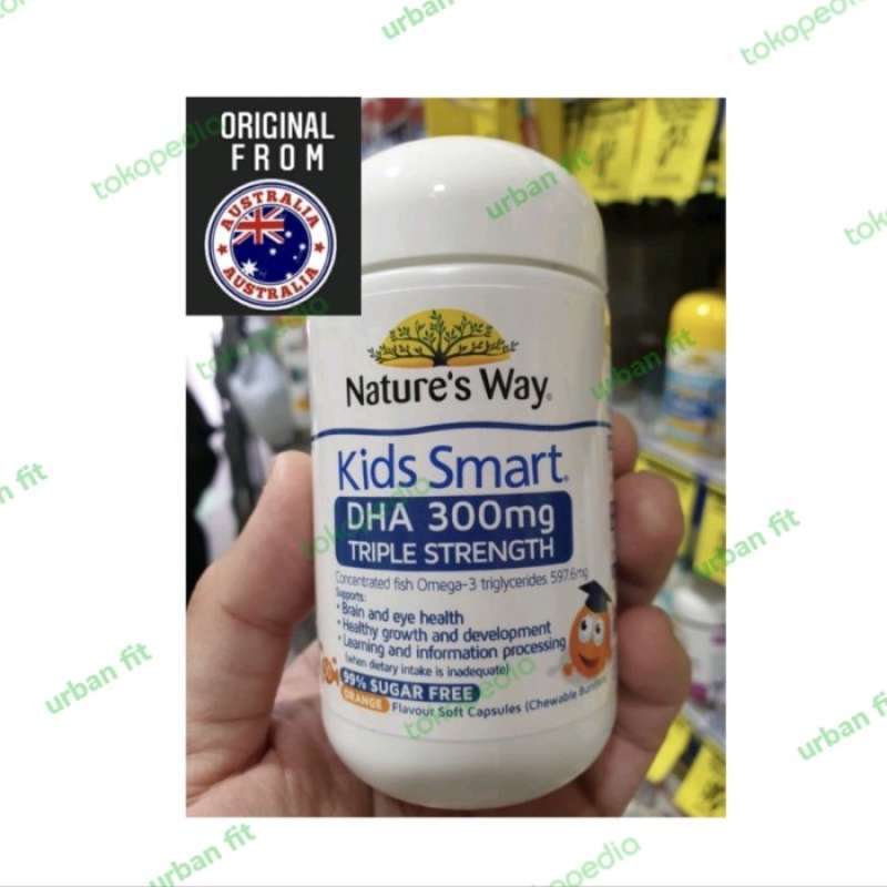 Jual Natures Way Kids Smart Dha 300mg Triple Strenght 50 Caps Sugar ...