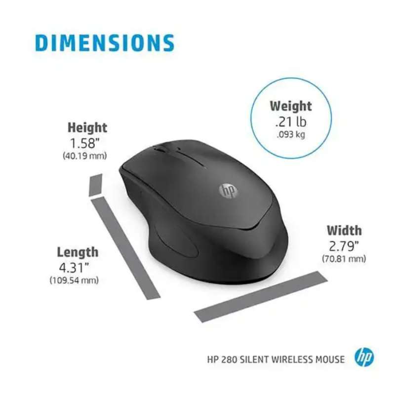 Jual HP 280 Silent Wireless Office Mouse di Seller DEXT Technologies ...