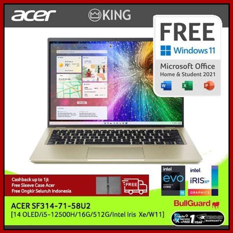 Jual Acer Swift 3 Oled Sf314 71 I5 12500h 16gb 512gb Ssd 14 2 8k W11