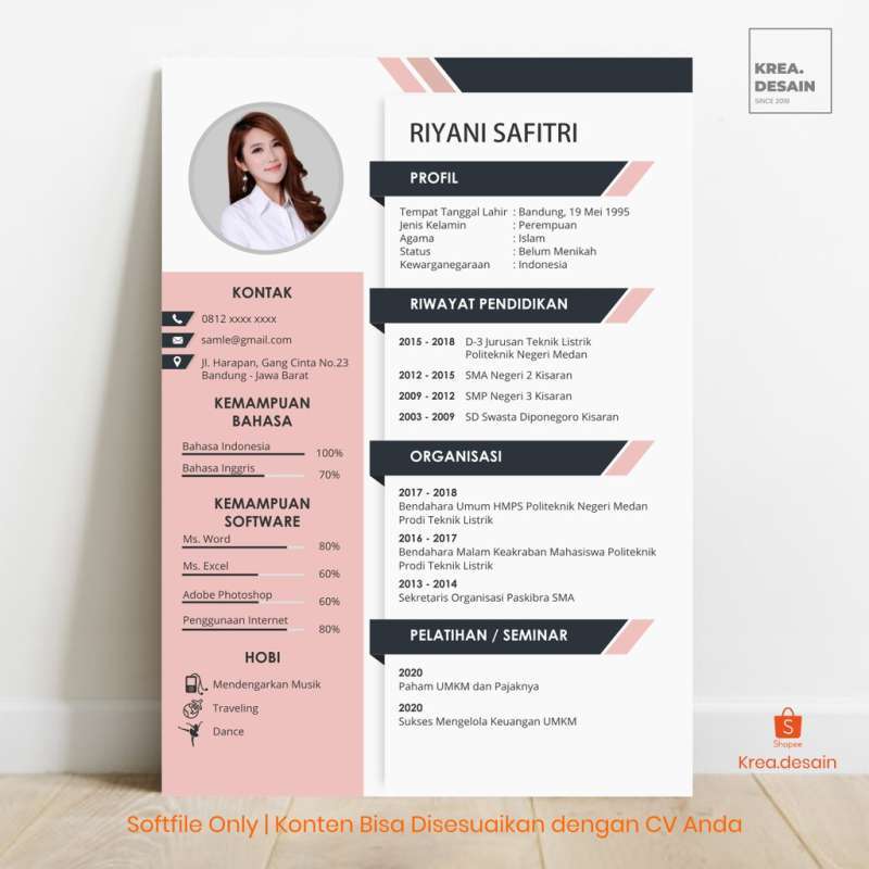 Promo Desain CV / Jasa Desain CV Curriculum Vitae Diskon 10% di Seller CARTA - Semingkir, Kab ...