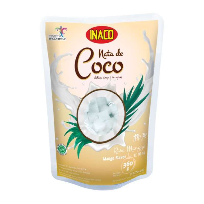 Promo Inaco Nata De Coco Pouch Rasa Mangga [360 g] Diskon 11% di Seller ...