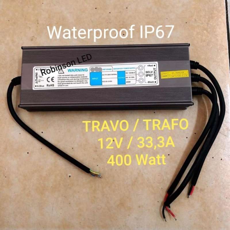 Promo TRAVO LED OUTDOOR 12V 400 WATT TRAFO LED WATERPROOF 12 VOLT 400W ...