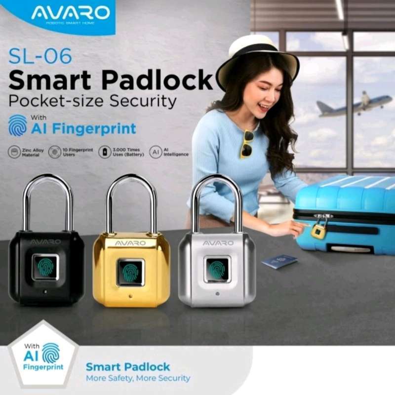 Jual AVARO SL06 Smart Padlock Gembok Fingerprint di Seller VIXION HOME SOLUTION - Sunter Agung ...