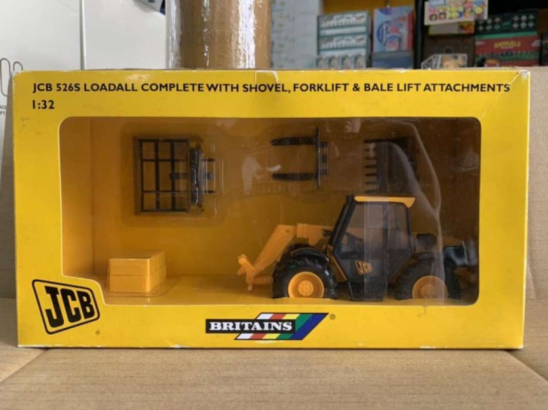 Jual Britains 1/32 JCB 526S Loadall Complete Shovel-Forklift-Bale Lift ...