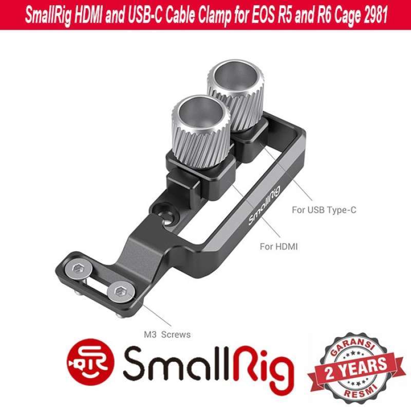 Jual Smallrig Hdmi And Usb-c Cable Clamp For Eos R5 And R6 Cage 2981 Di ...