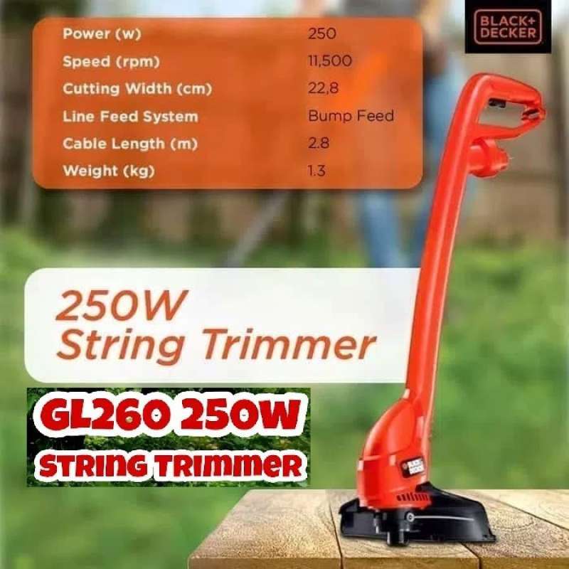 Promo Mesin Potong Rumput Listrik Blackdecker Gl260 String Trimmer 250Watt Diskon 26% di Seller ...