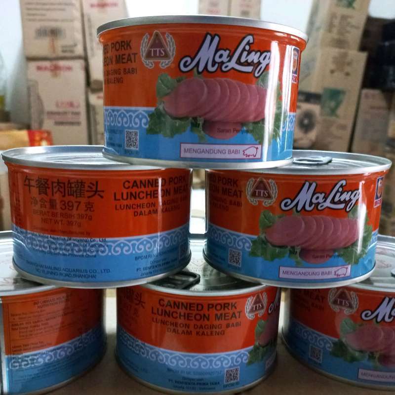 Jual Daging ham babi maling makanan kaleng Pork Luncheon TTS 397g di ...