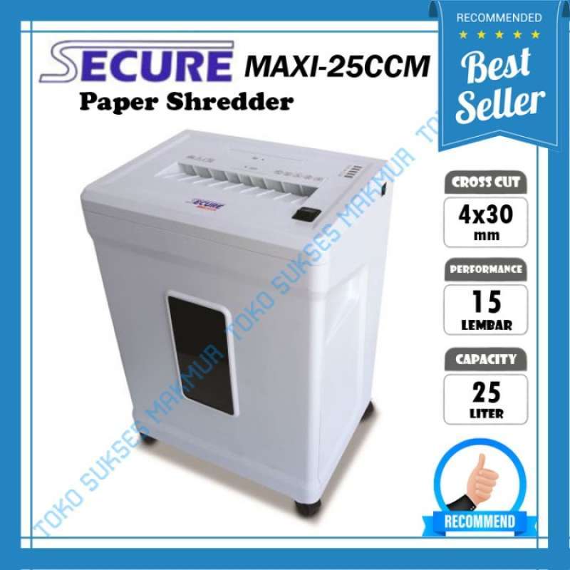 Promo Secure Maxi 25 Ccm - Mesin Penghancur Kertas/Paper Shredder 25Ccm Diskon 7% di Seller SN ...