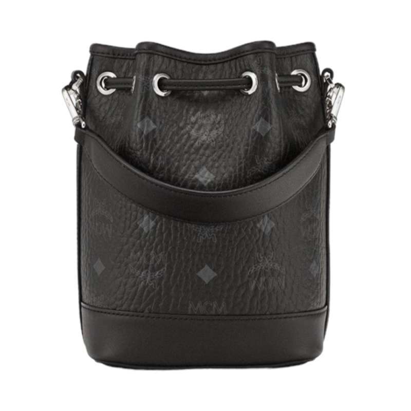 Promo Mcm Mini Dessau Drawstring Bag In Visetos Black Diskon 31% Di ...