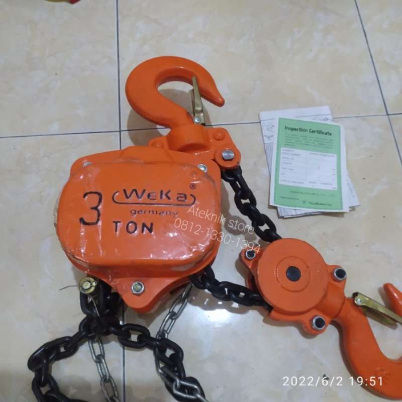 Promo Chain Block 3 ton x 3 M Heavy Duty Type Chain Hoist 3 T Takel ...