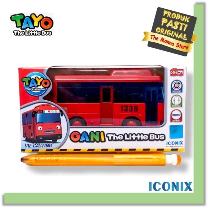 Promo Iconix Tayo The Little Bus GANI DieCast Metal Plastic Pullback ...
