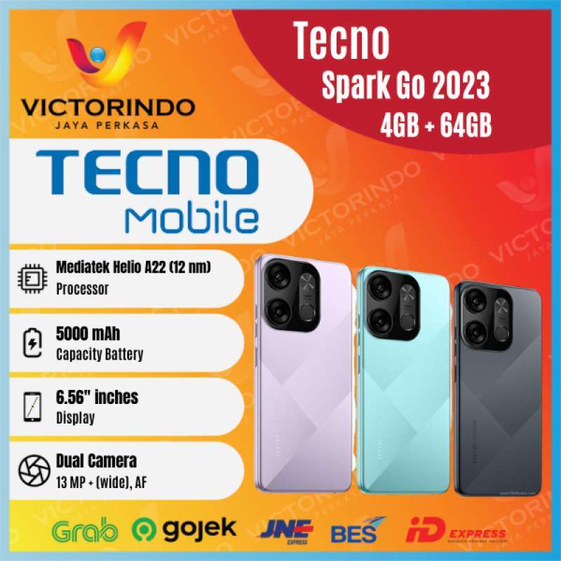 Promo Tecno Spark Go 2023 (4GB + 64GB ) Garansi Resmi - Uyuni Blue Diskon 10% di Seller ...