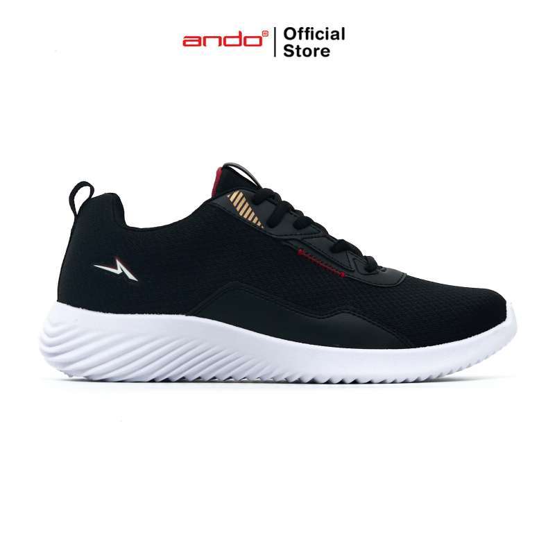 Jual Ando Official Sepatu Sneakers Holsen Pria Dewasa - Hitam/Putih di ...