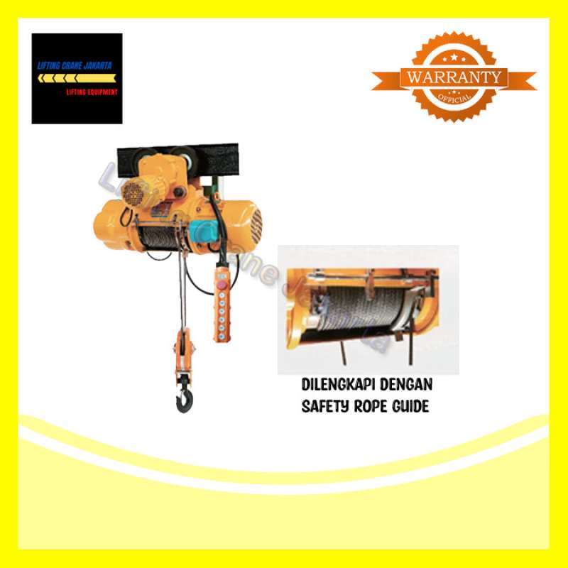 Jual Electric Wire Rope Hoist Heavy Duty Cap 3 Ton X 6 Meter With ...