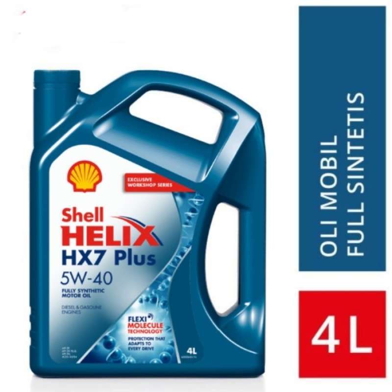 Promo Oli Shell Helix HX7 Full Synthetic 5W-40 4L Original Diskon 23% ...