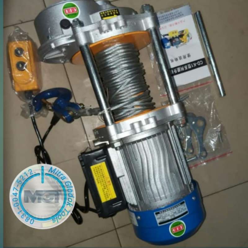 Promo Winch Electric 1200 kg lifting Height 9 M Katrol listrik KCD 220 ...