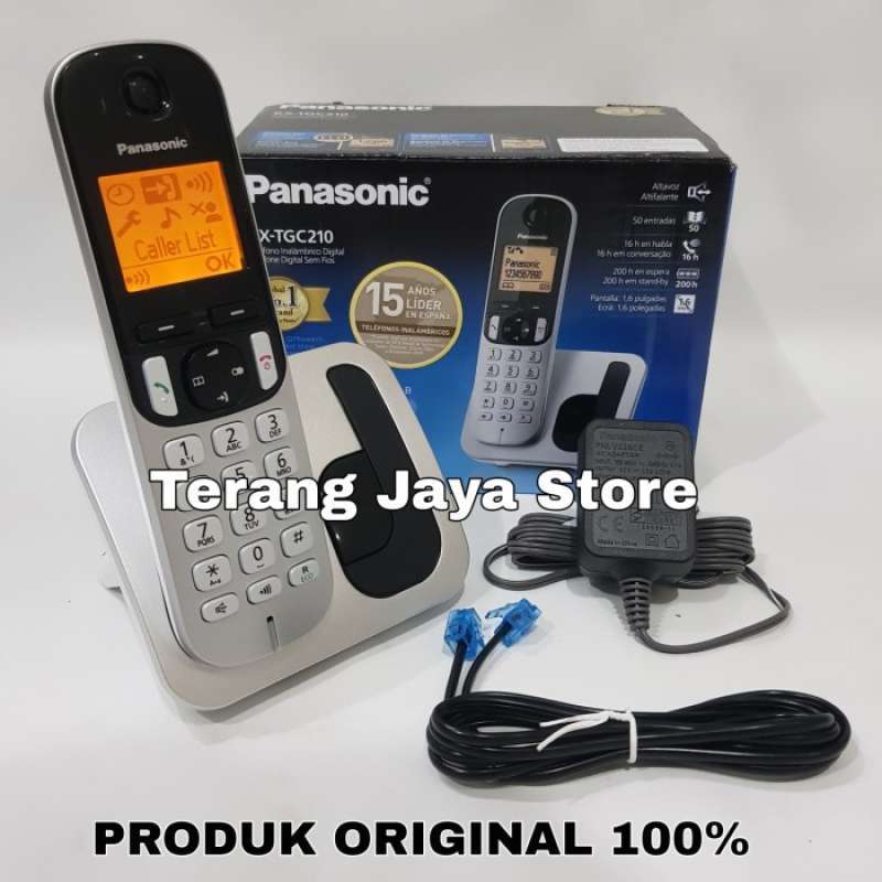 Promo Telepon Wireless Cordless Phone Panasonic Kx-Tgc210 Diskon 12% di Seller SN Market - Kapuk ...