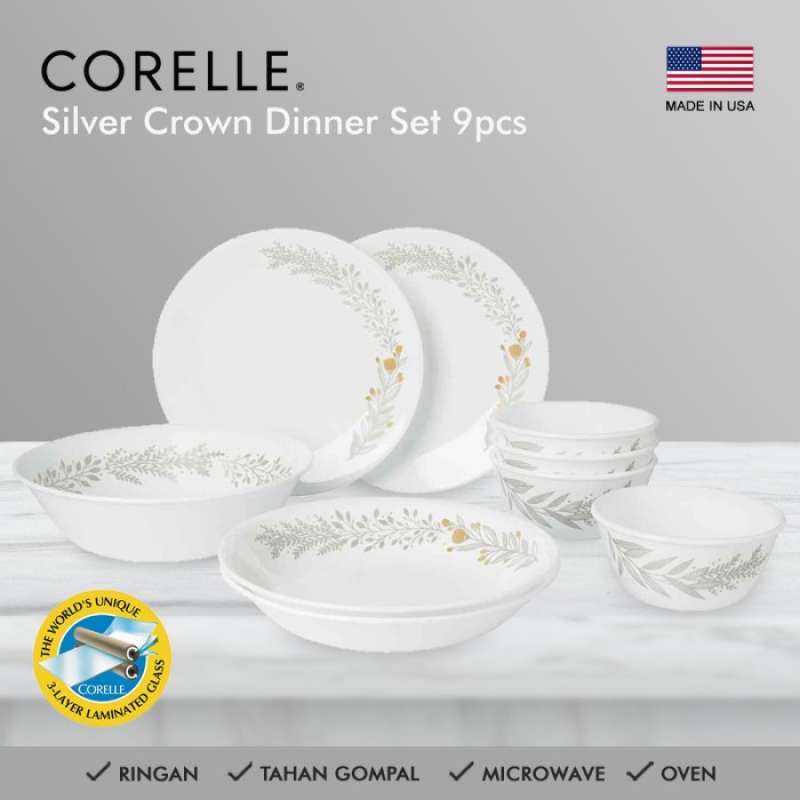 Jual Corelle Silver Crown Starter Set 9pc Di Seller Okantara Shop ...